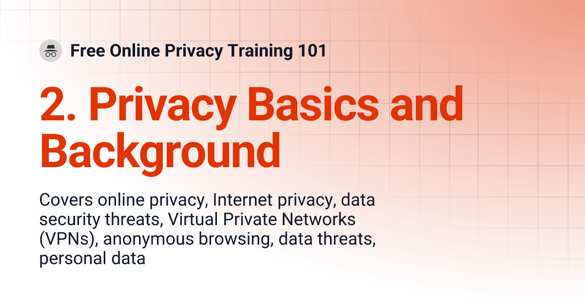 2. Privacy Basics and Background | Free Online Privacy Training 101