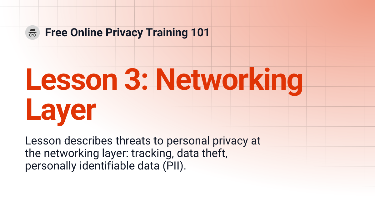 Lesson 3: Networking Layer | Free Online Privacy Training 101