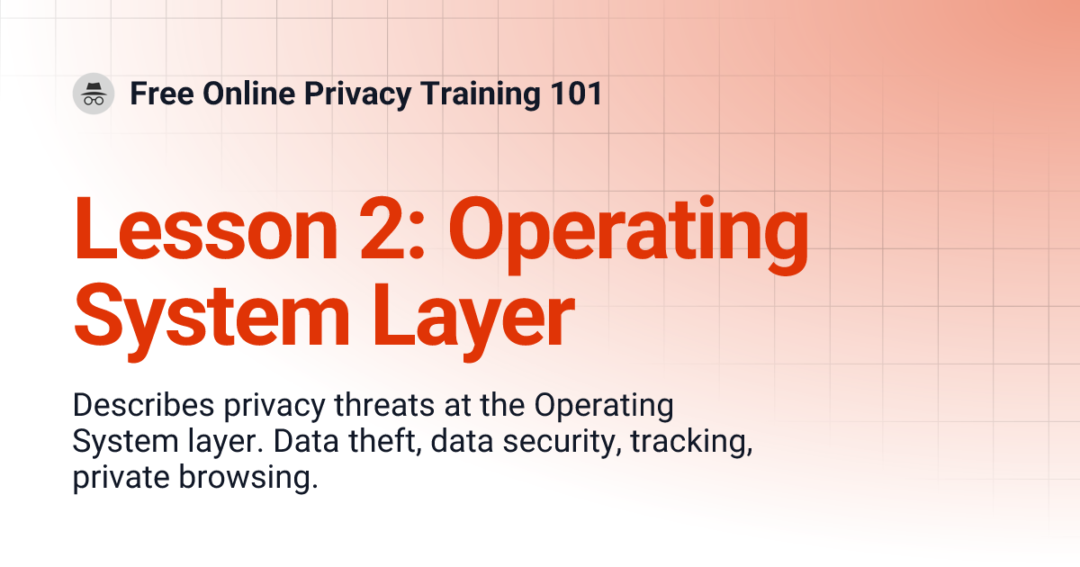 Lesson 2: Operating System Layer | Free Online Privacy Training 101